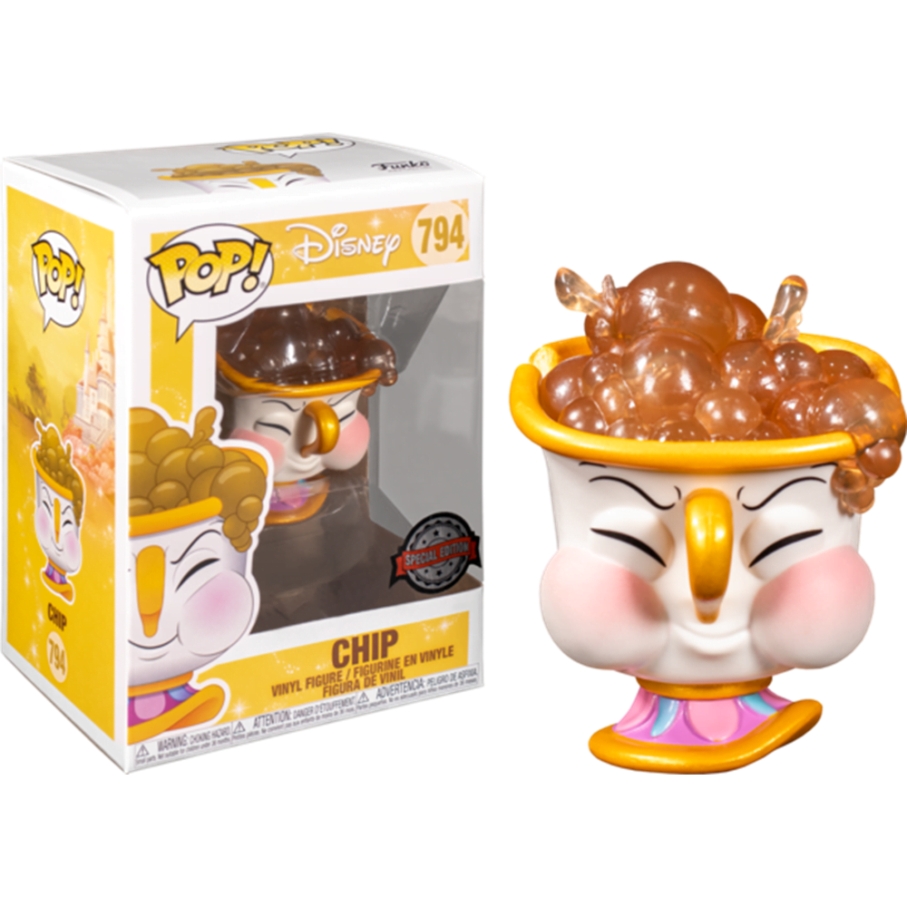 Funko Pop Disney - Chip Potts With Bubbles 794 (Special Edition) (Novo ...