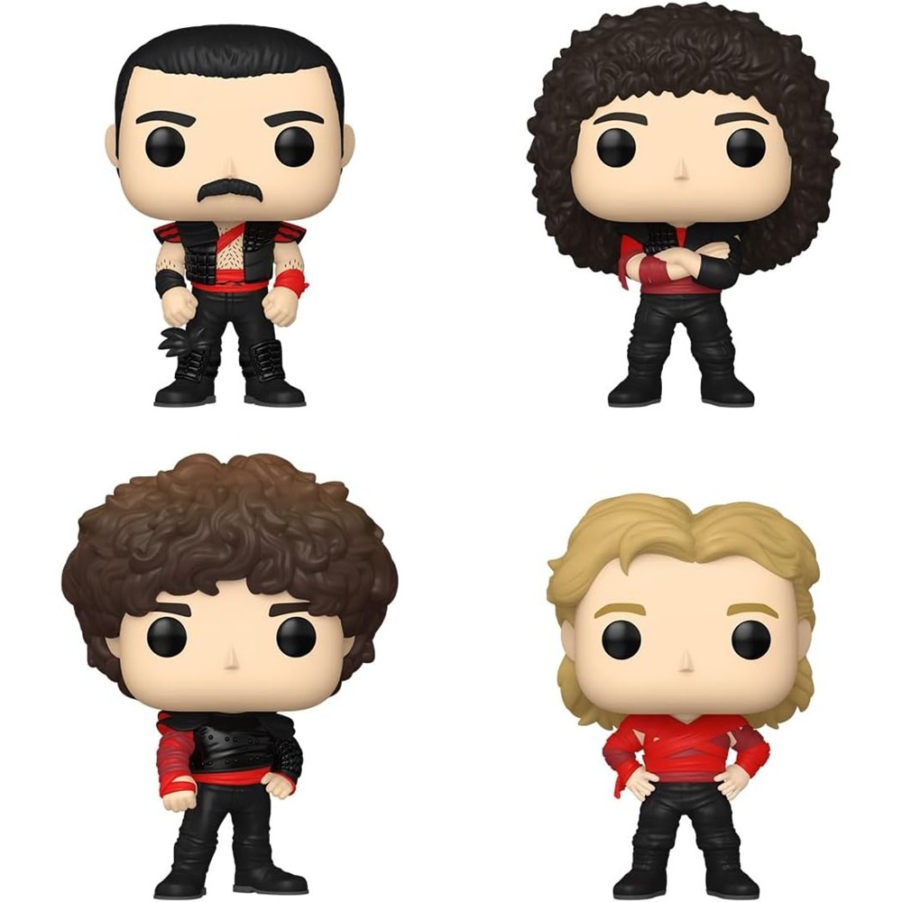Funko Pop Queen Radio Gaga 4-Pack (Freddie Mercury, Brian May, John ...