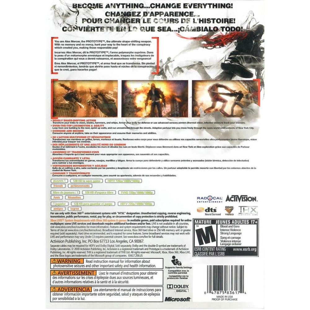 Prototype - Xbox 360 (Seminovo) (Capa Normal, Disco Platinum Hits ...