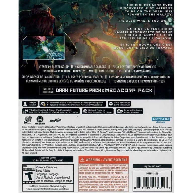 Deep Rock Galactic Special Edition - Ps5 (Usado) (Capa) (Com Detalhe ...